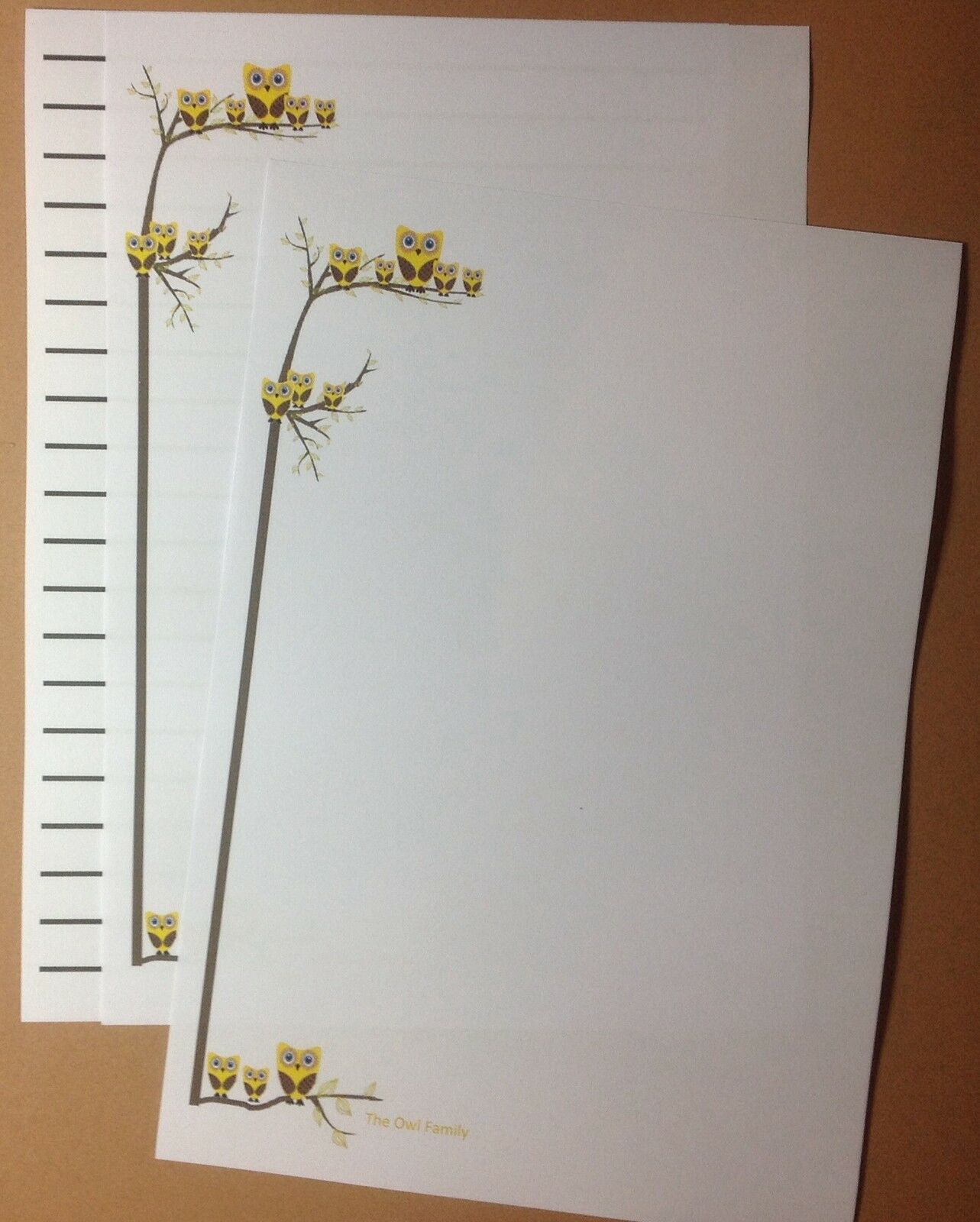 The Owl Family - Beautiful Writing Sets