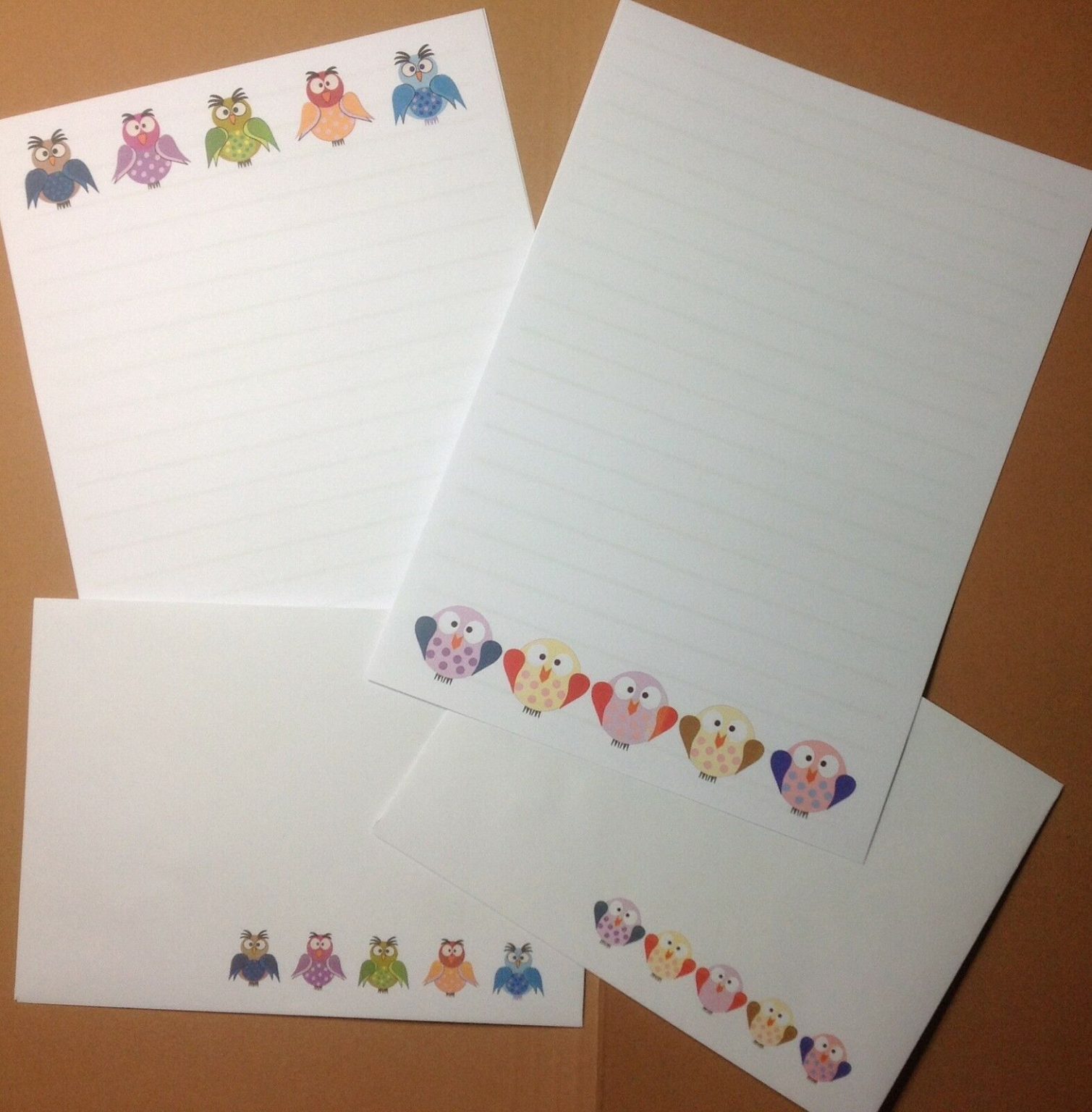 Colourful Owls letter - Beautiful Writing Sets