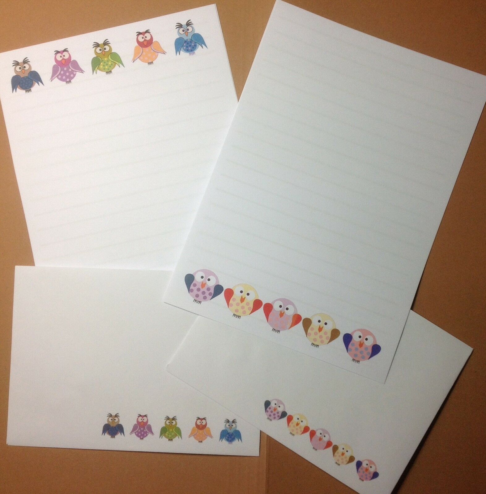 Colourful Owls letter - Beautiful Writing Sets