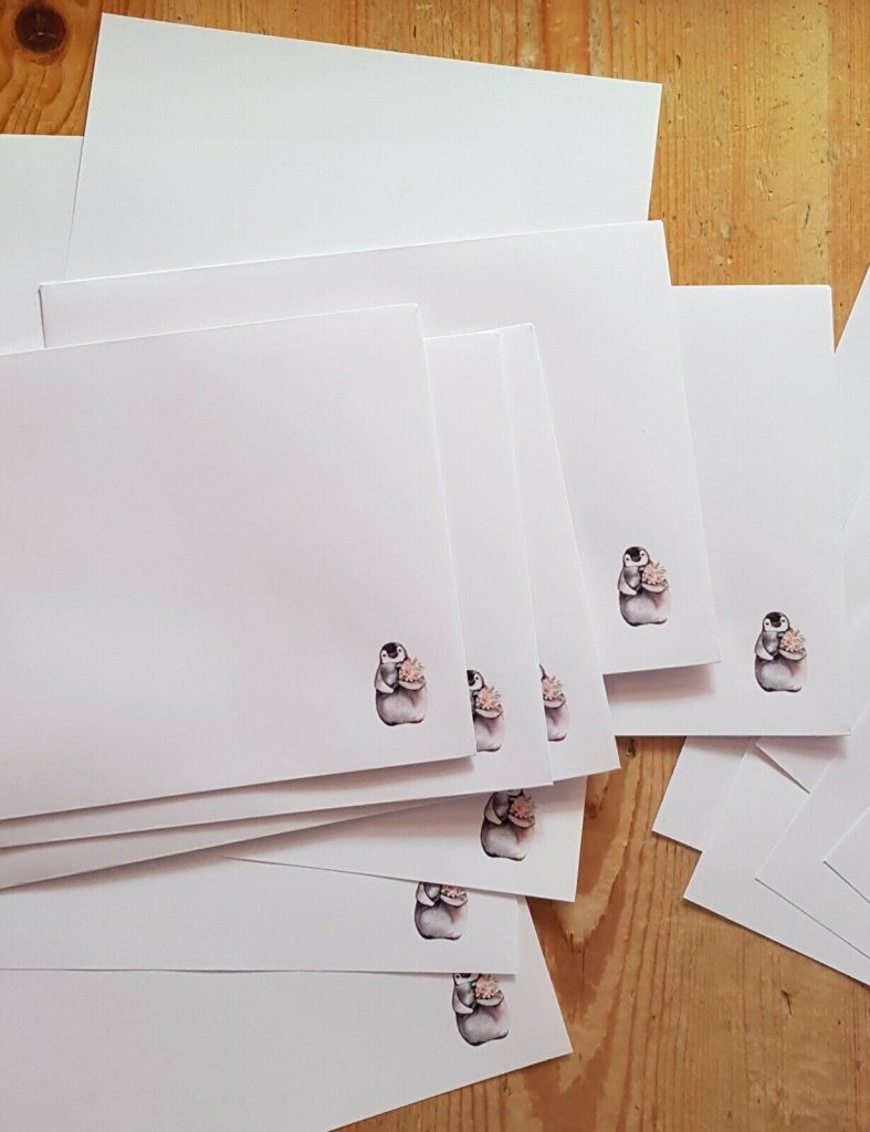'Just to say hello' Penguins - Beautiful Writing Sets