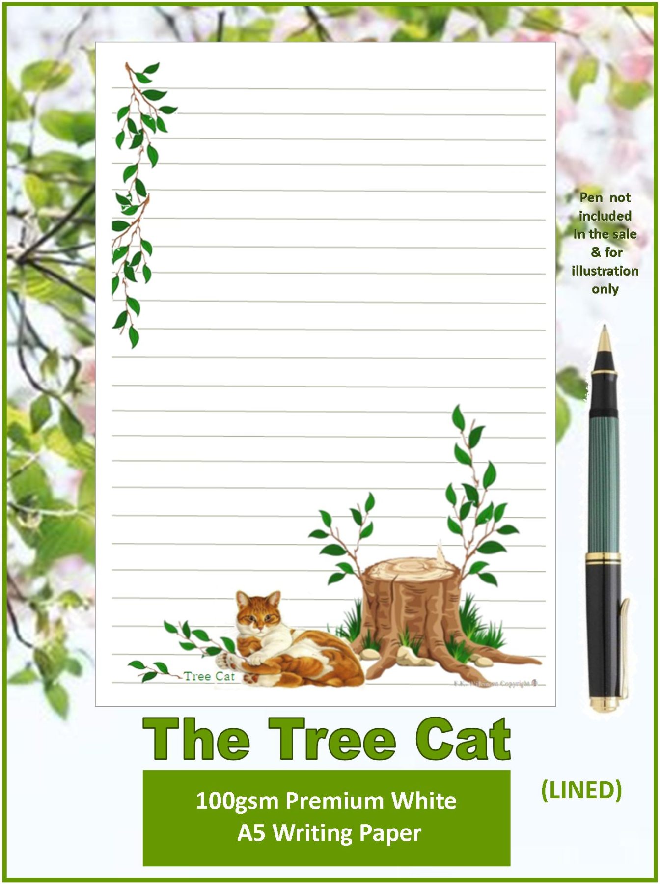 Garden Tree Cat - Beautiful Writing Sets
