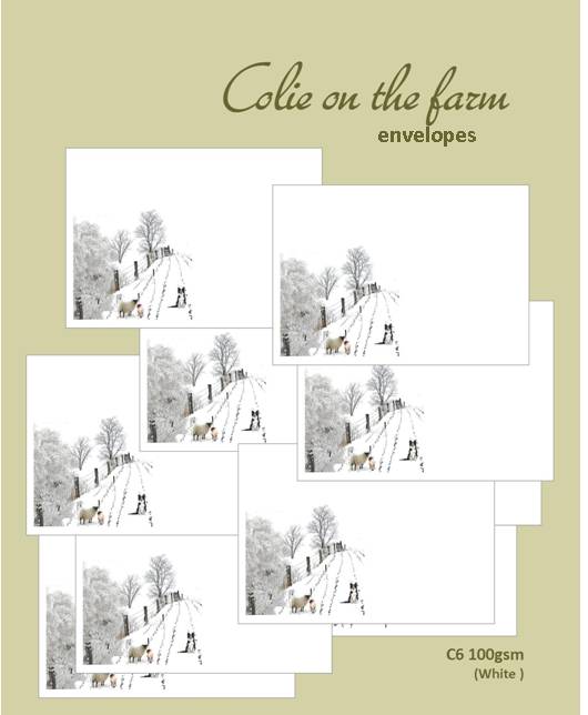 Colie dog on the farm - Beautiful Writing Sets