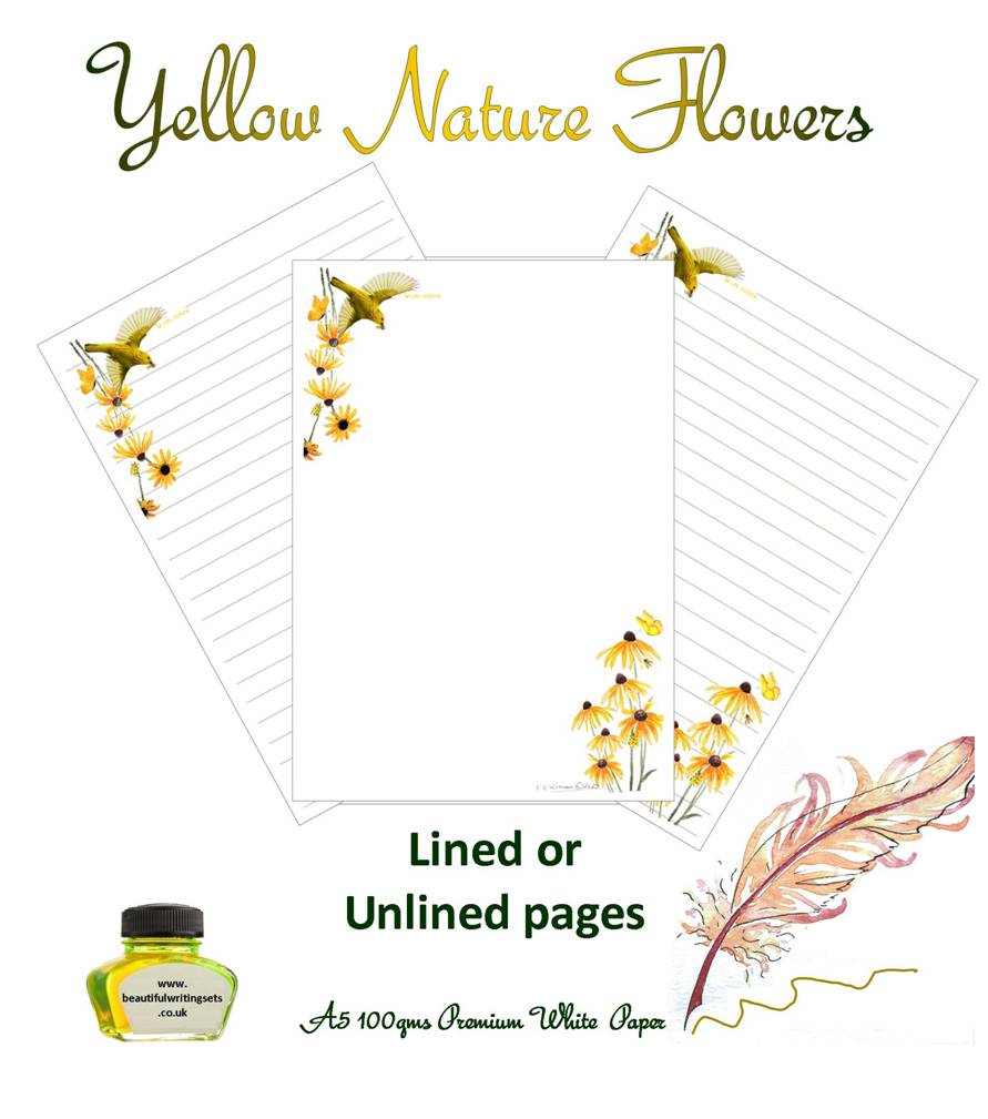 Yellow Nature Flowers - Beautiful Writing Sets