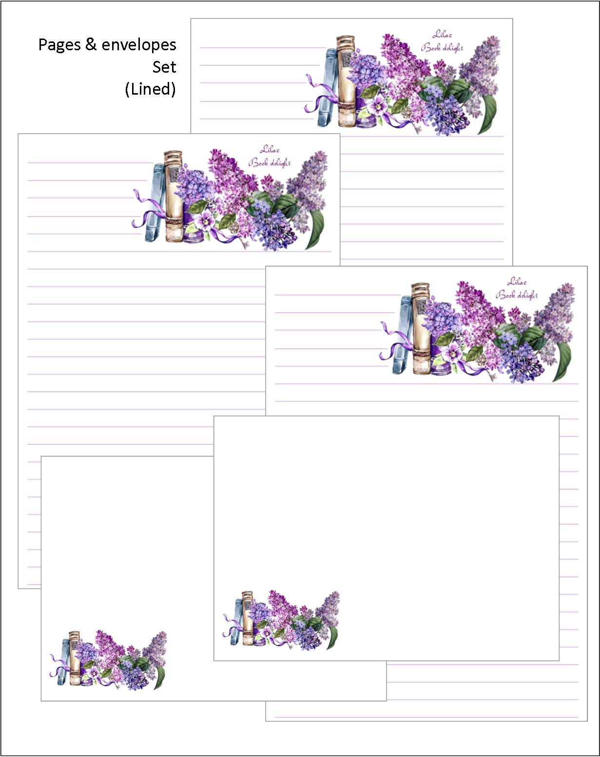 Lilac Book Delight - Beautiful Writing Sets