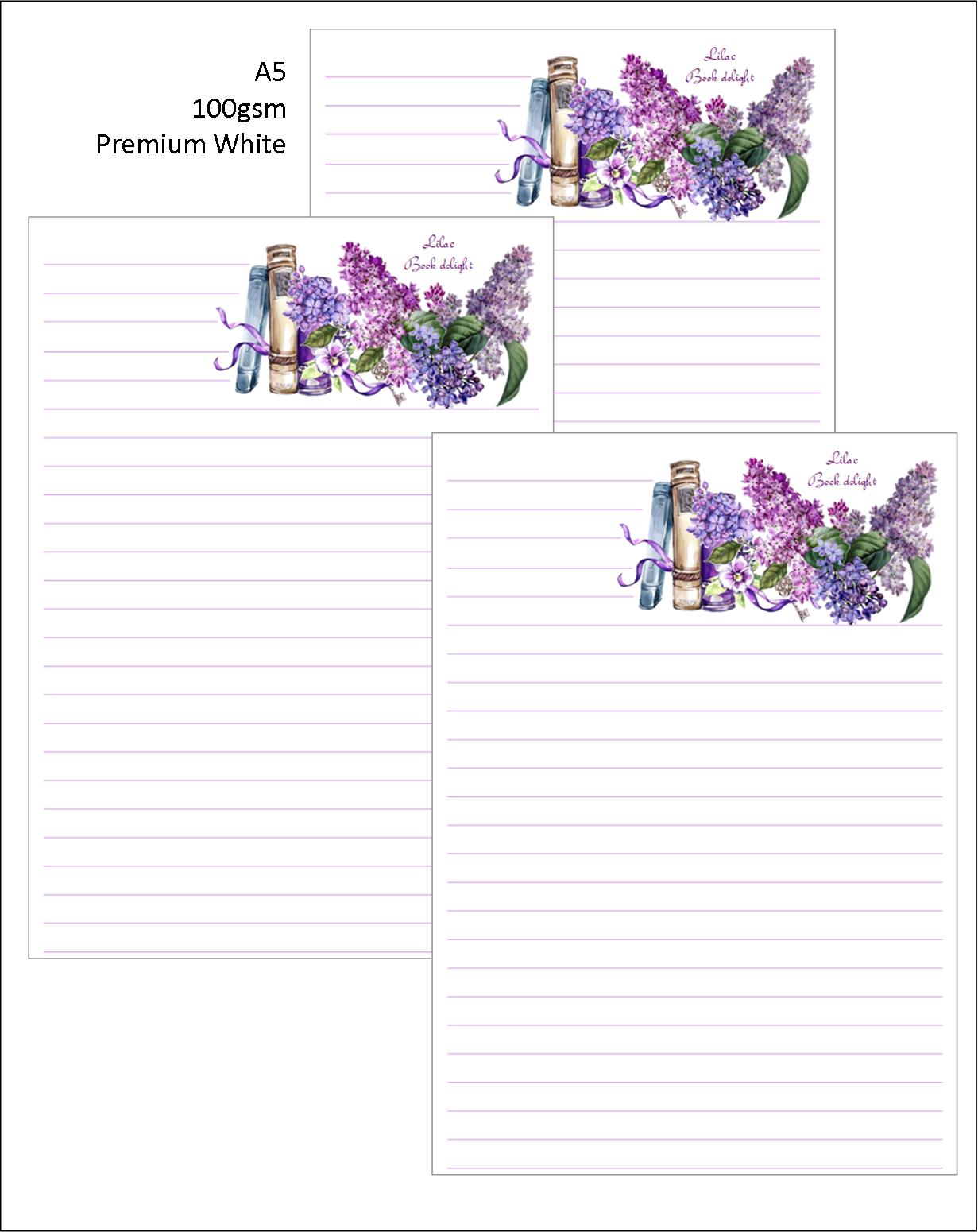 Lilac Book Delight - Beautiful Writing Sets