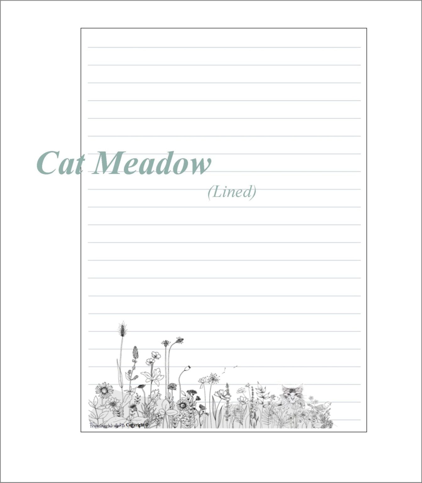 Cat Meadow - Beautiful Writing Sets