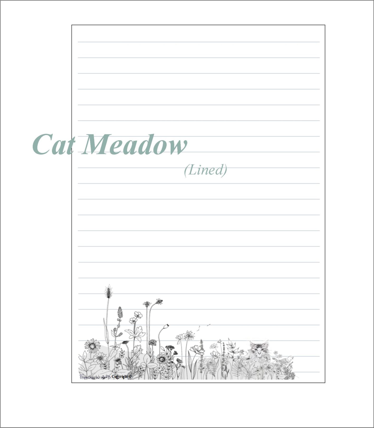 Cat Meadow - Beautiful Writing Sets