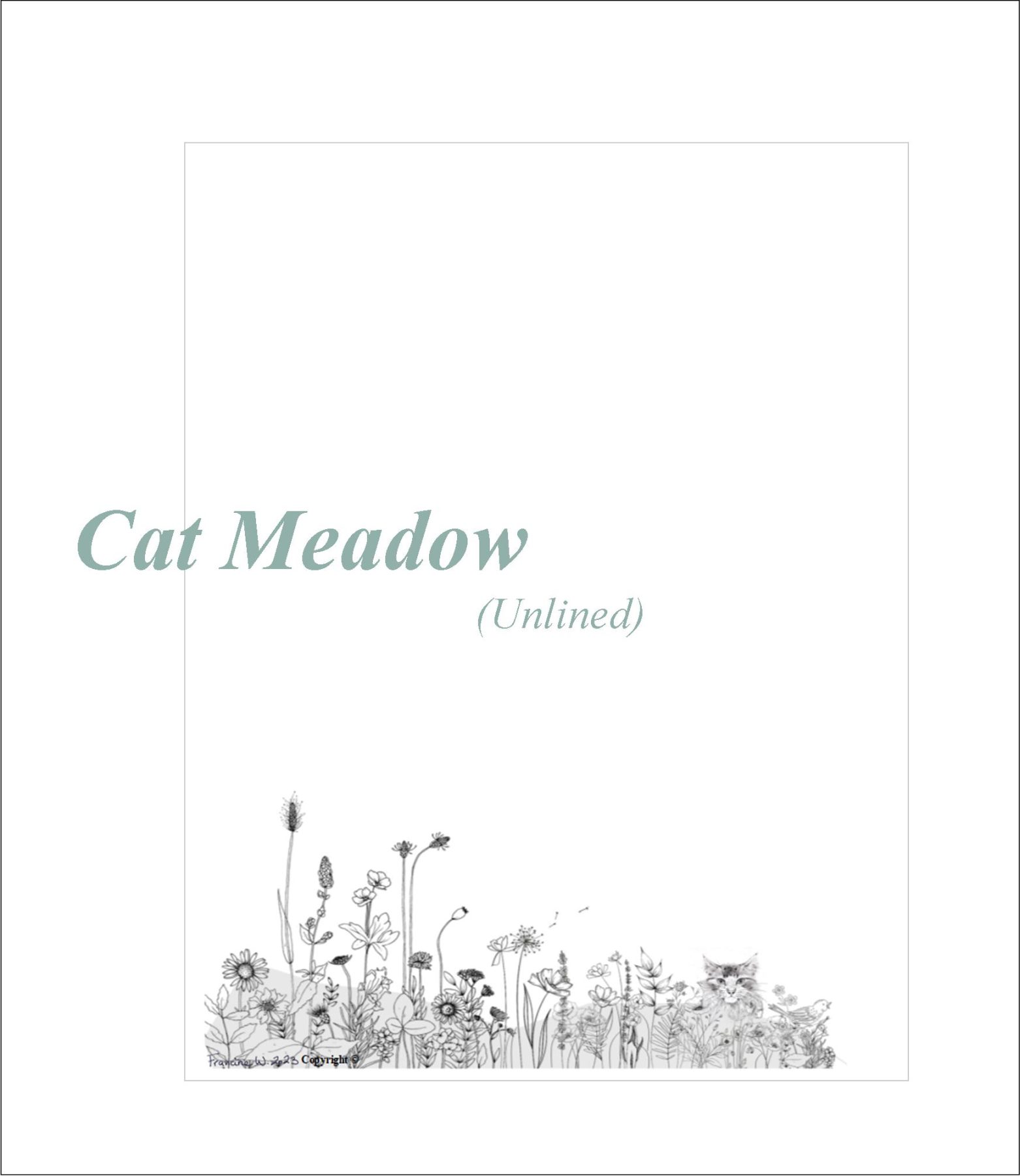 Cat Meadow - Beautiful Writing Sets