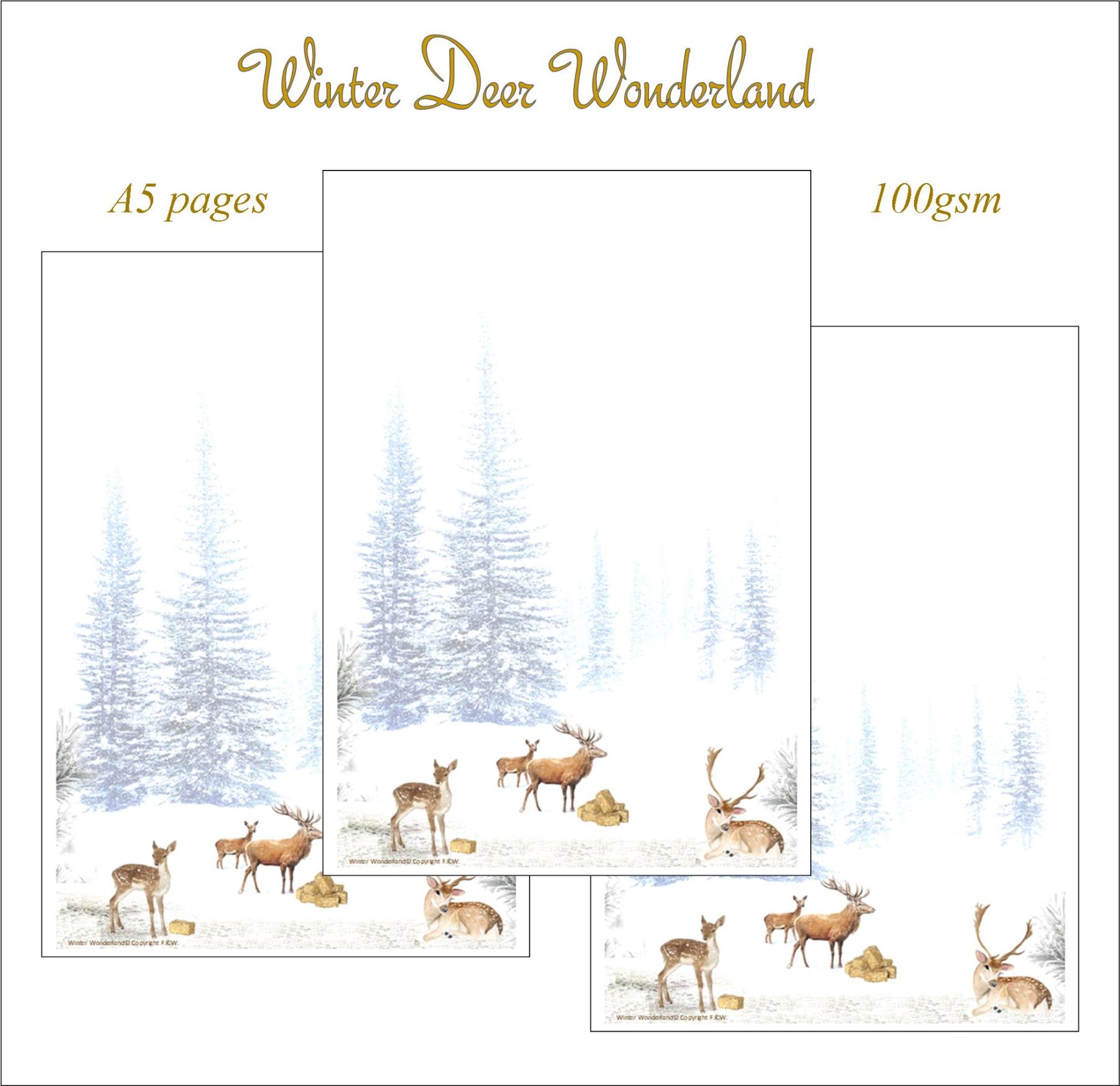 Winter Deer Wonderland! - Beautiful Writing Sets