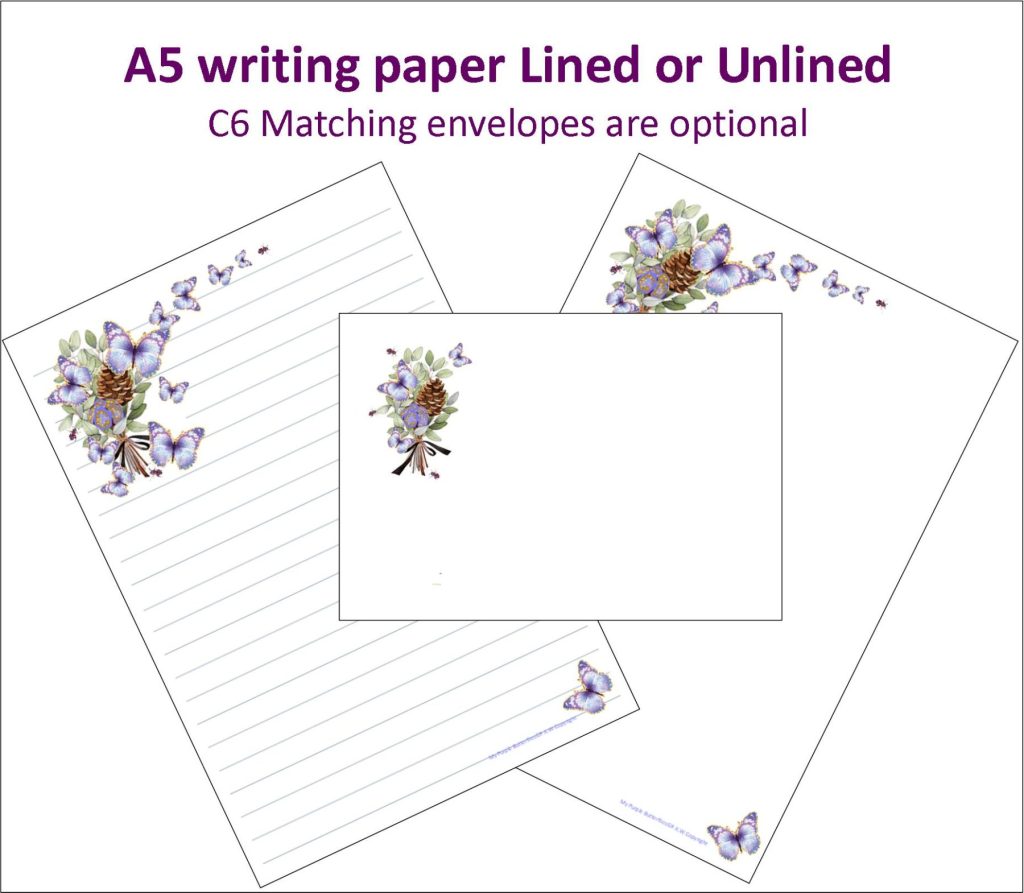 My Purple Butterflies - Beautiful Writing Sets