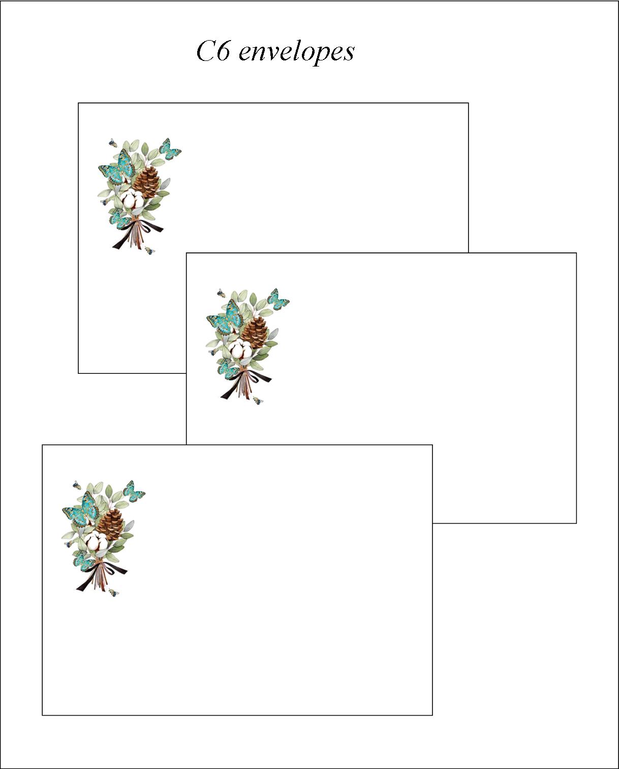 My Turquoise Butterflies - Beautiful Writing Sets