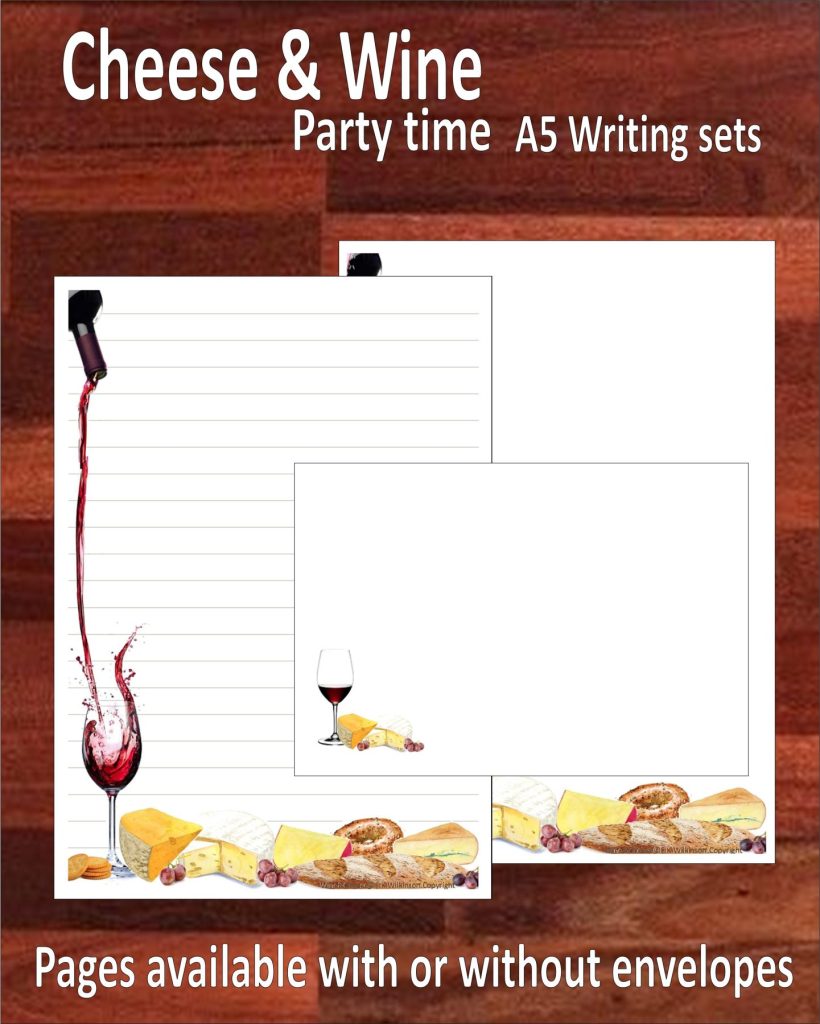 Cheese and Wine Fun Stationery Design! - Beautiful Writing Sets