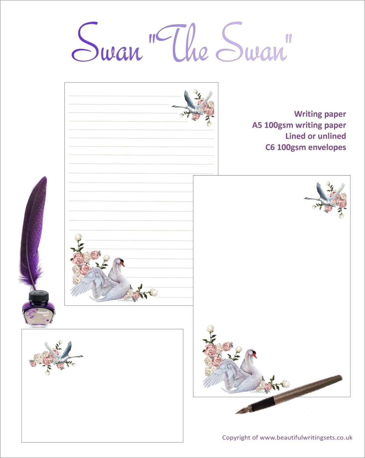 Swan "The Swan" - Beautiful Writing Sets