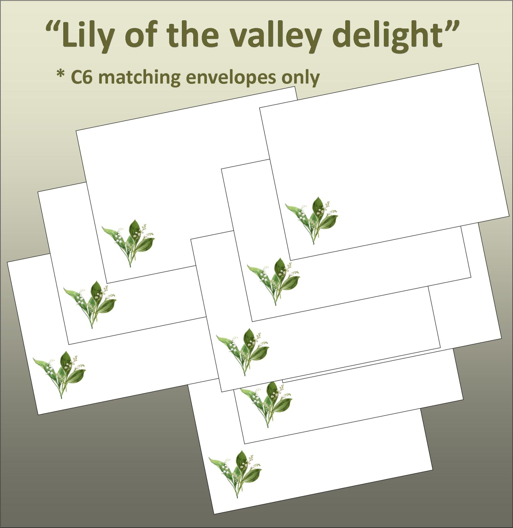 "Lily of the valley delight" - Beautiful Writing Sets