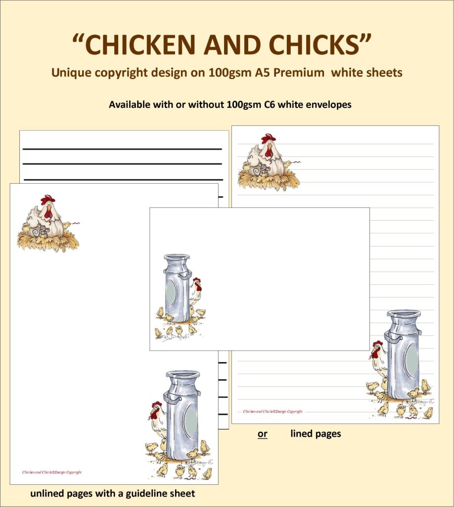 Chicken and Chicks ~ - Beautiful Writing Sets