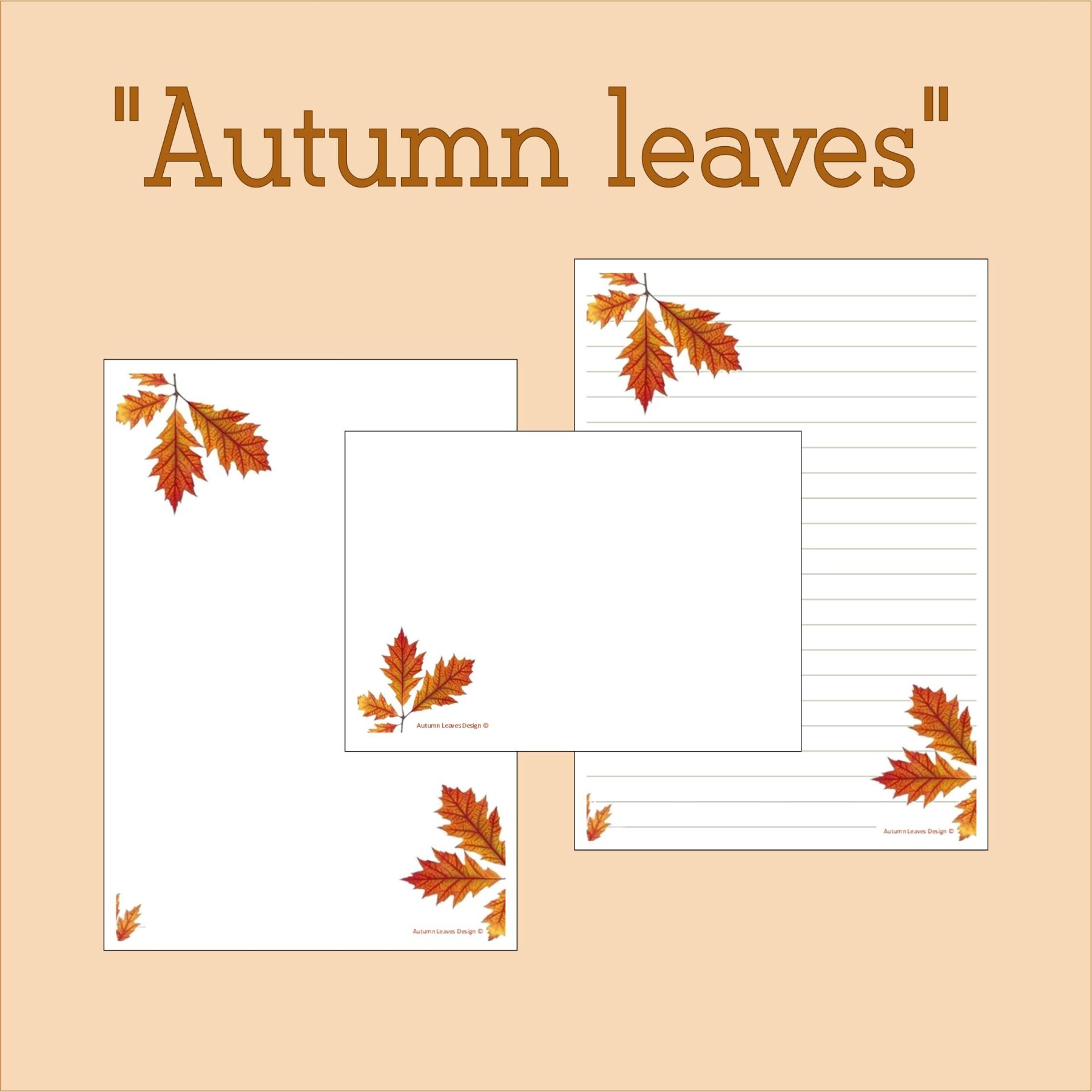 "Autumn Leaves" - Beautiful Writing Sets