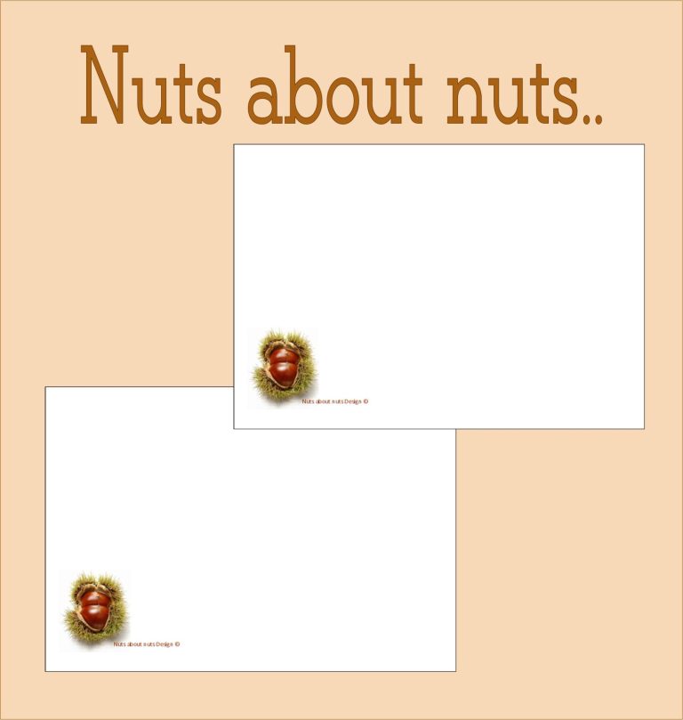 "Nuts about nuts" - Beautiful Writing Sets