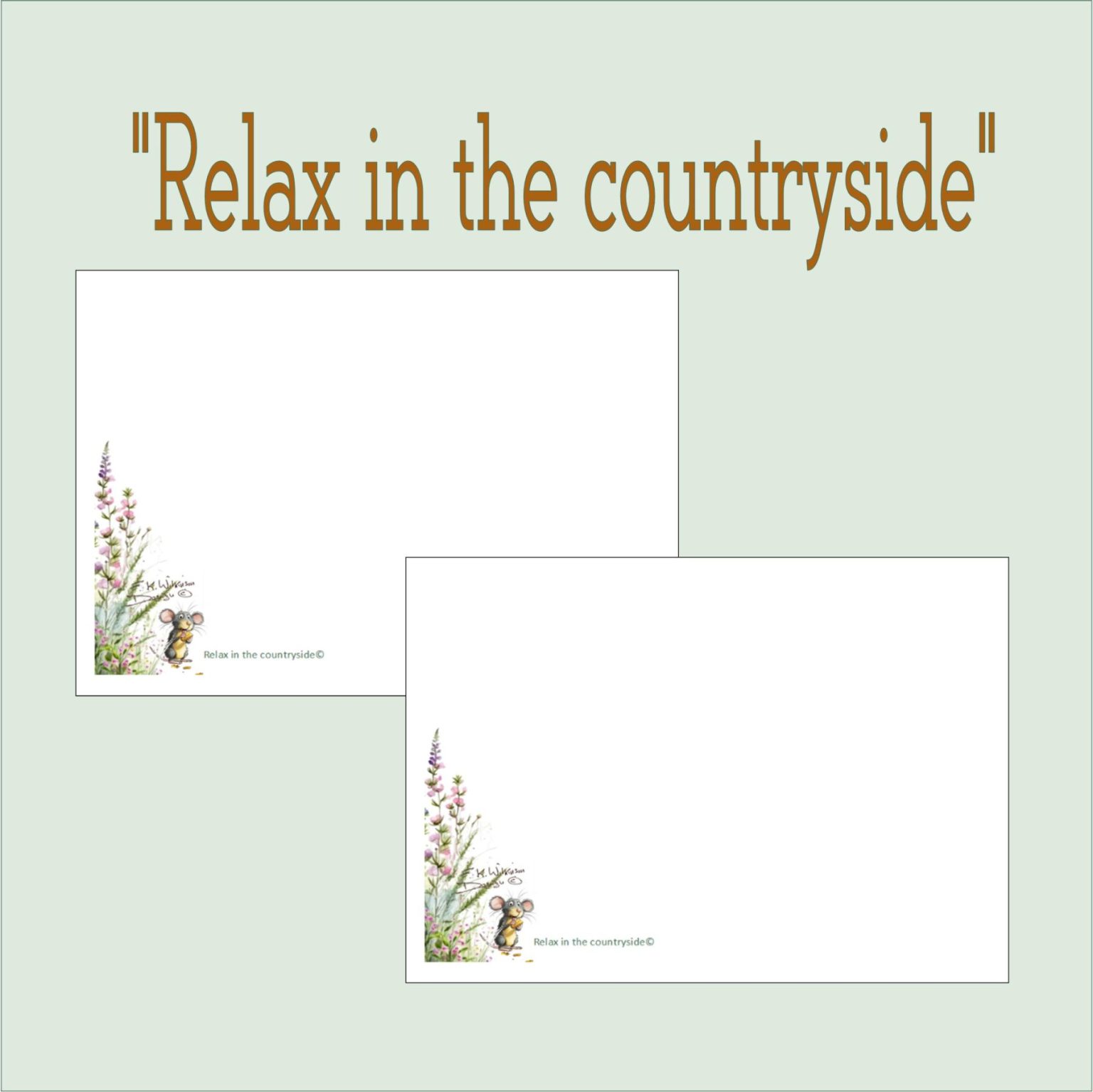 "Relax in the countryside" - Beautiful Writing Sets