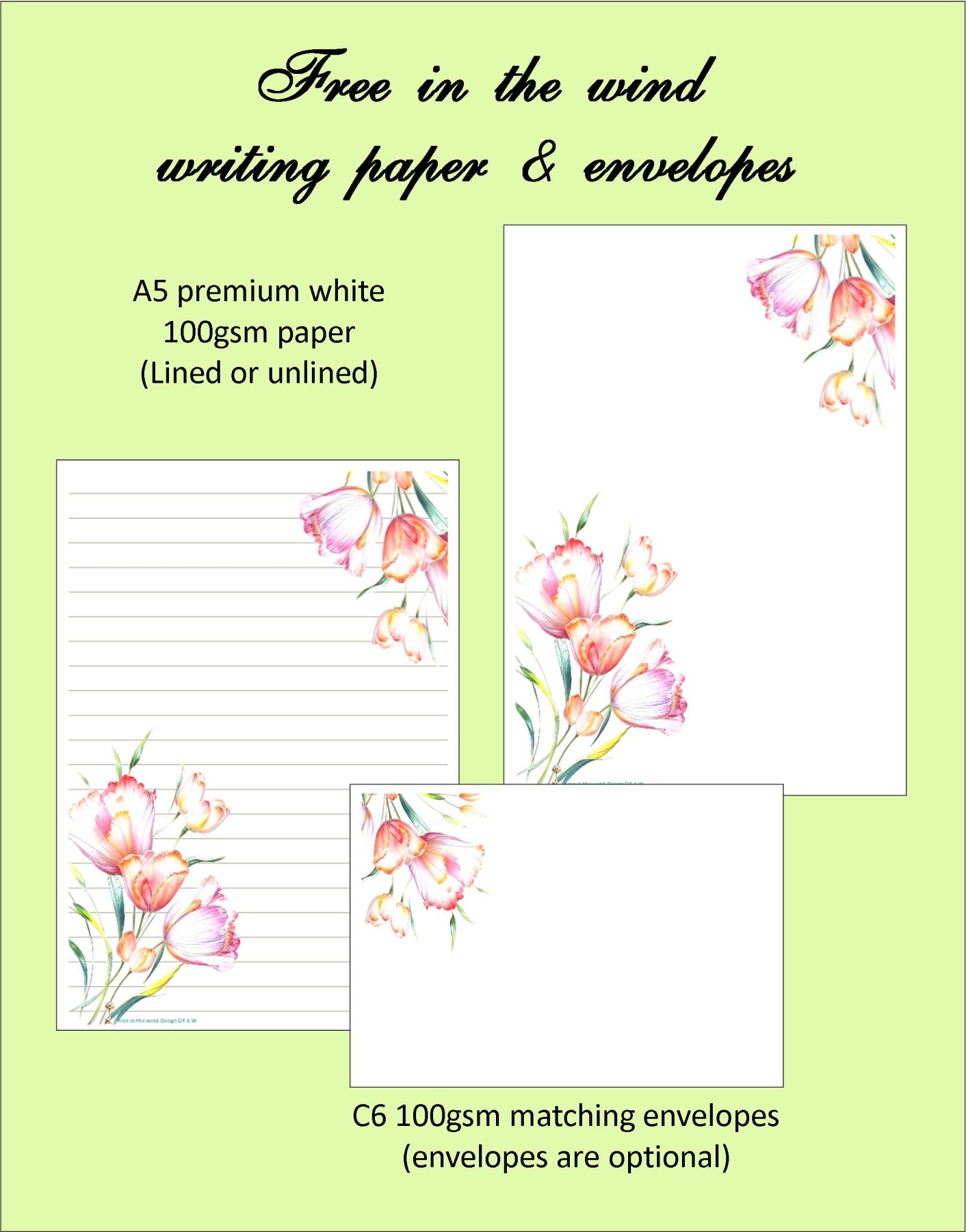 "Free in the wind" - Beautiful Writing Sets
