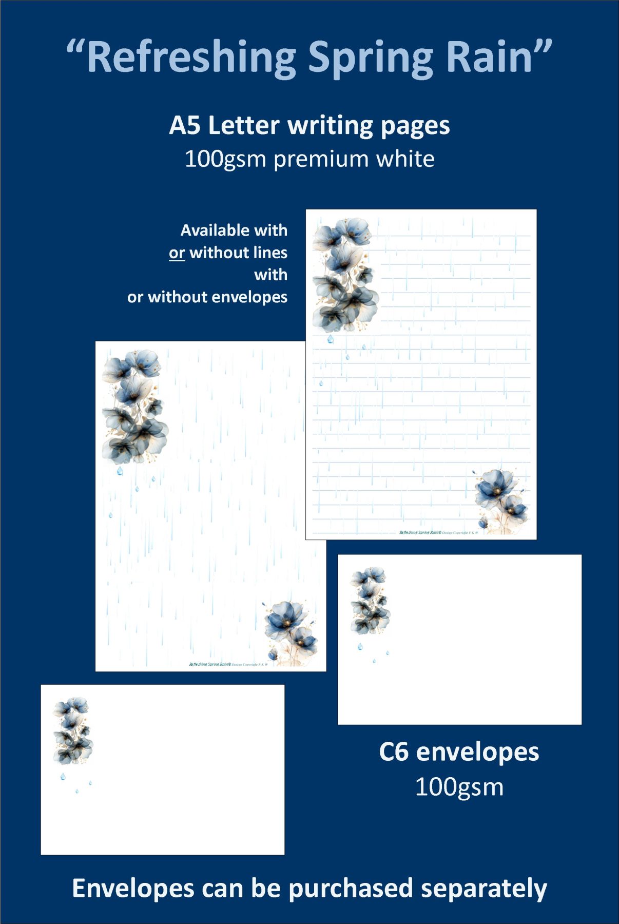 "Refreshing Spring Rain" - Beautiful Writing Sets
