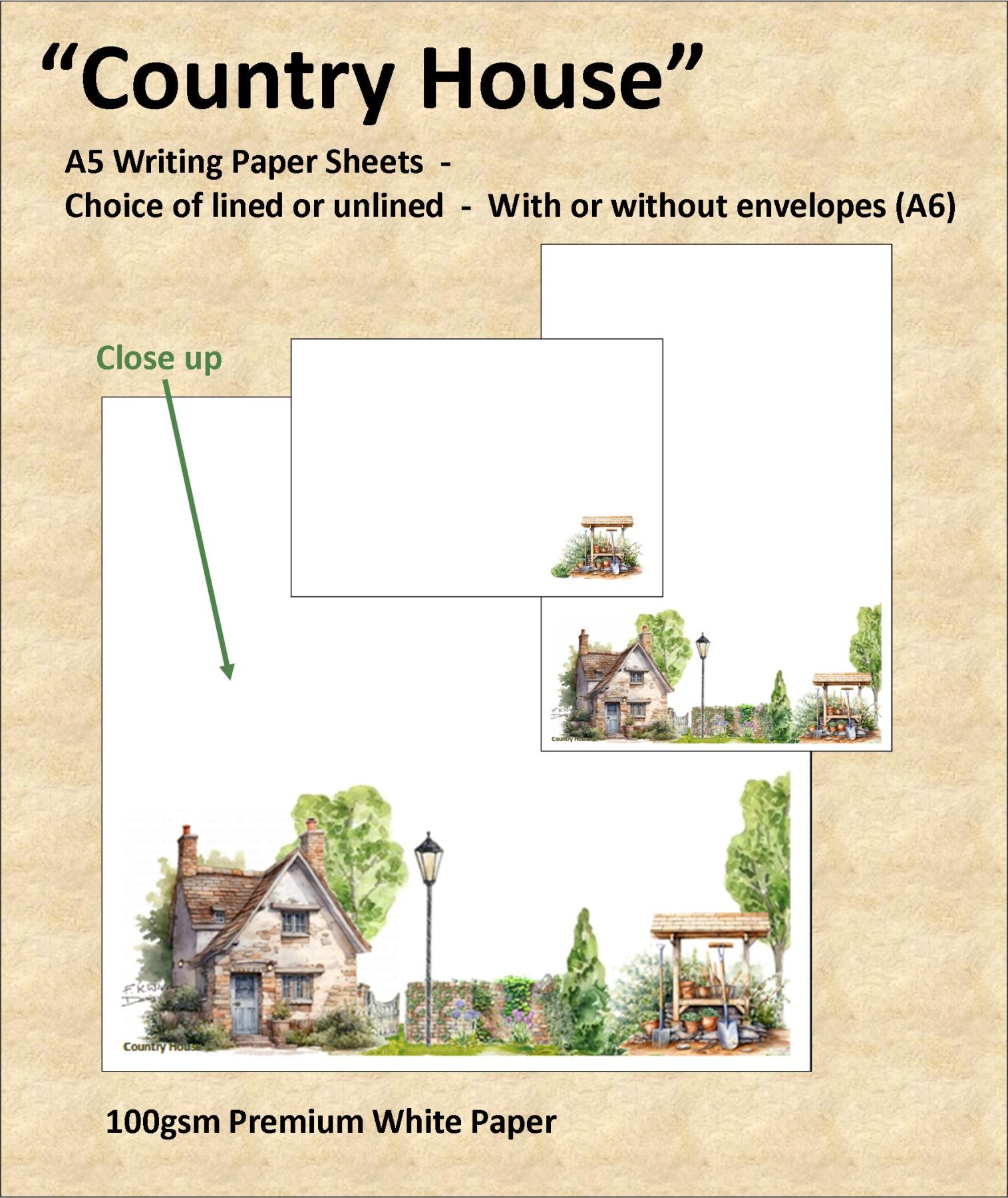 "Country House" - Beautiful Writing Sets