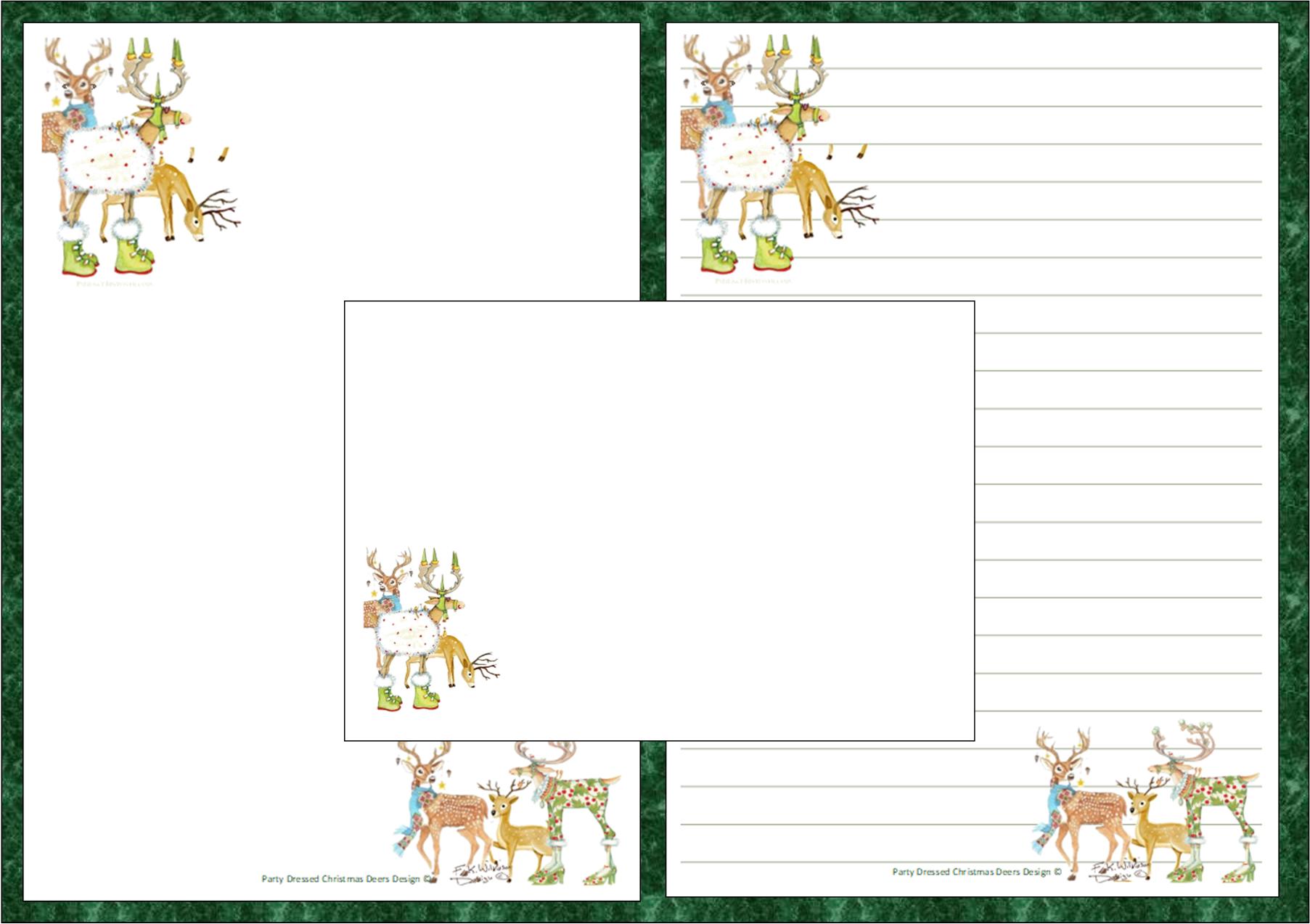 "Christmas Party Deer" - Beautiful Writing Sets