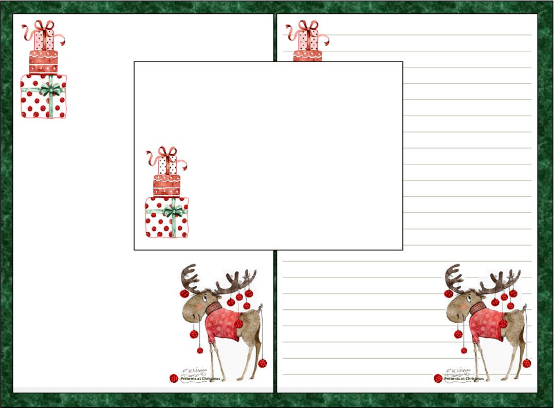 "Presents at Christmas" - Beautiful Writing Sets