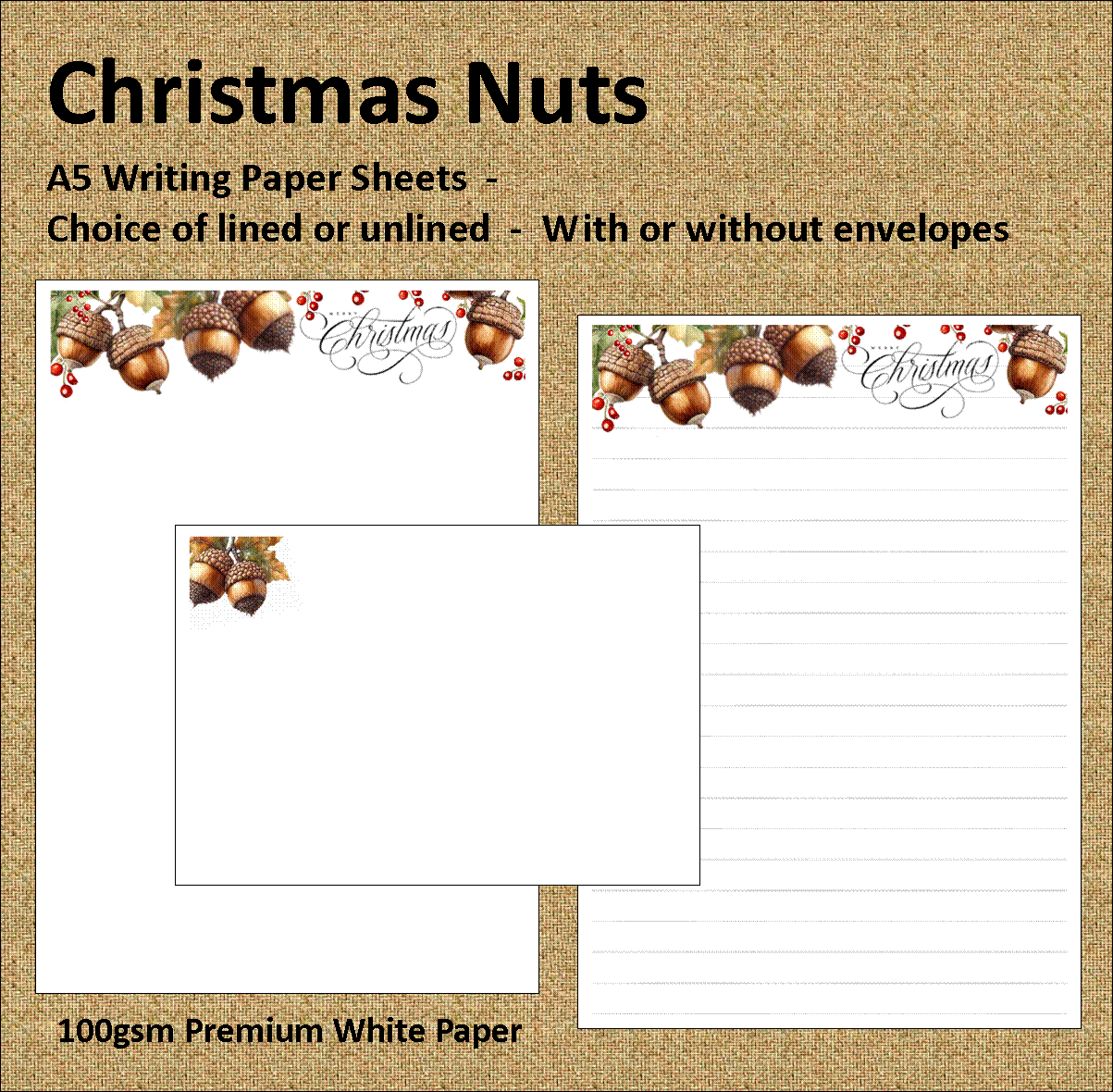 "Christmas Nuts" - Beautiful Writing Sets