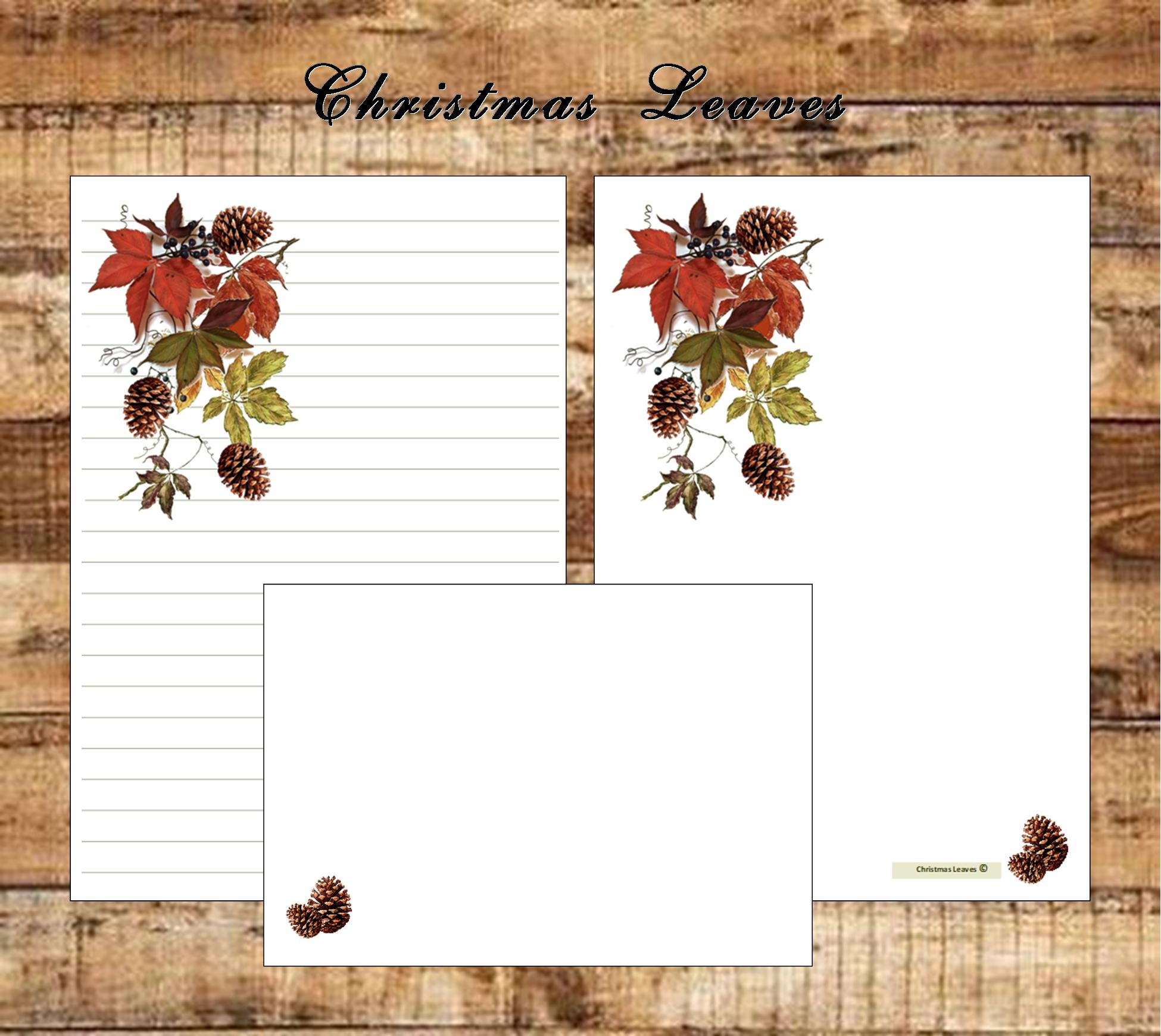 "Christmas Leaves" - Beautiful Writing Sets