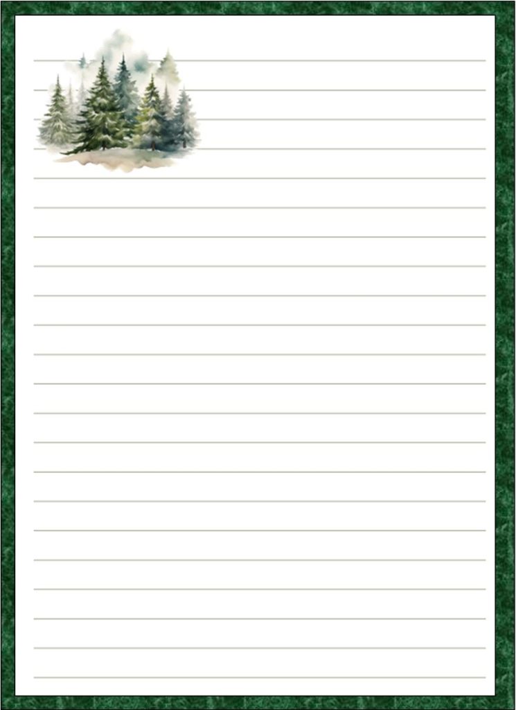 "Christmas Fir Trees" - Beautiful Writing Sets