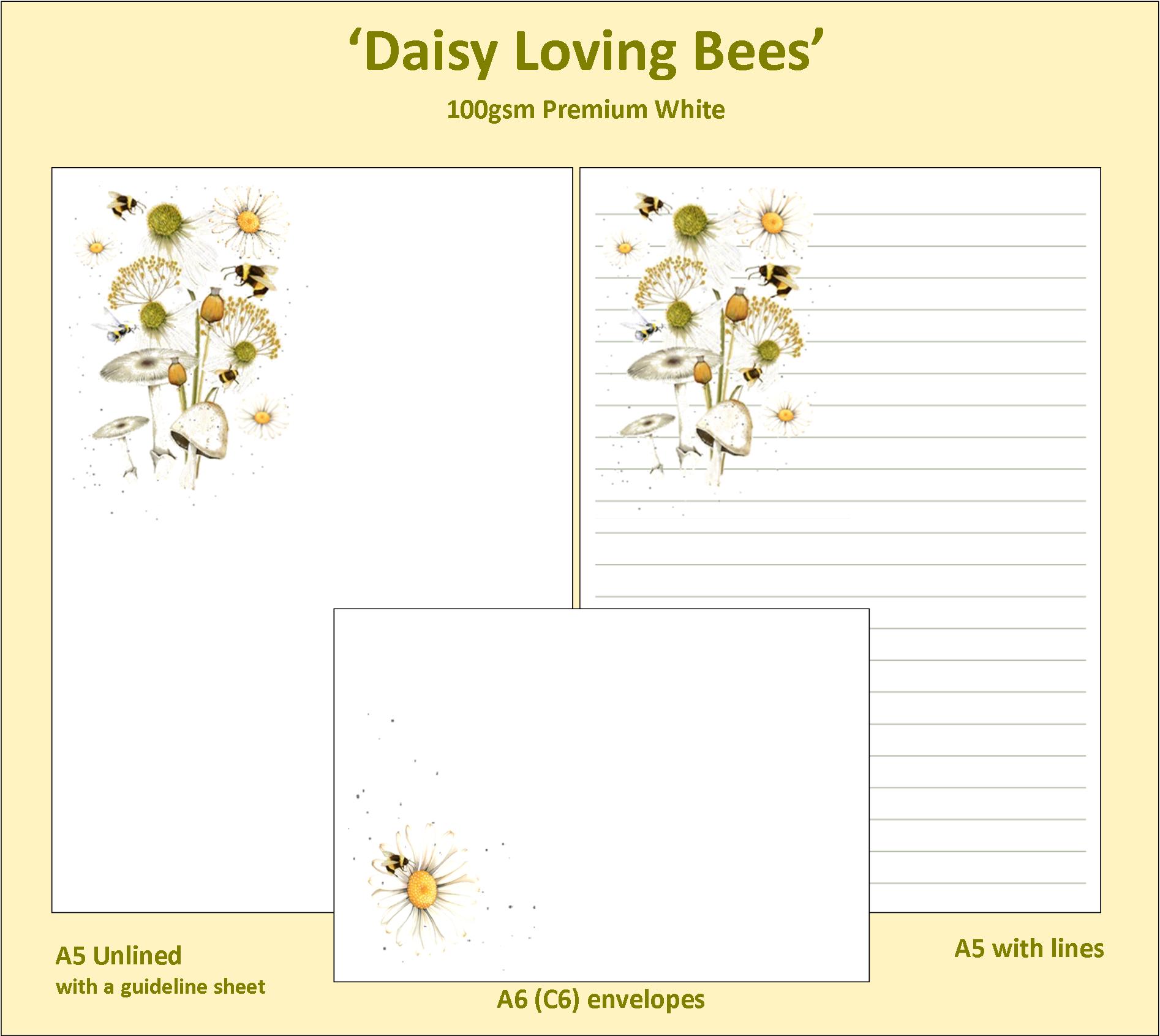'Daisy Loving Bees' - Beautiful Writing Sets