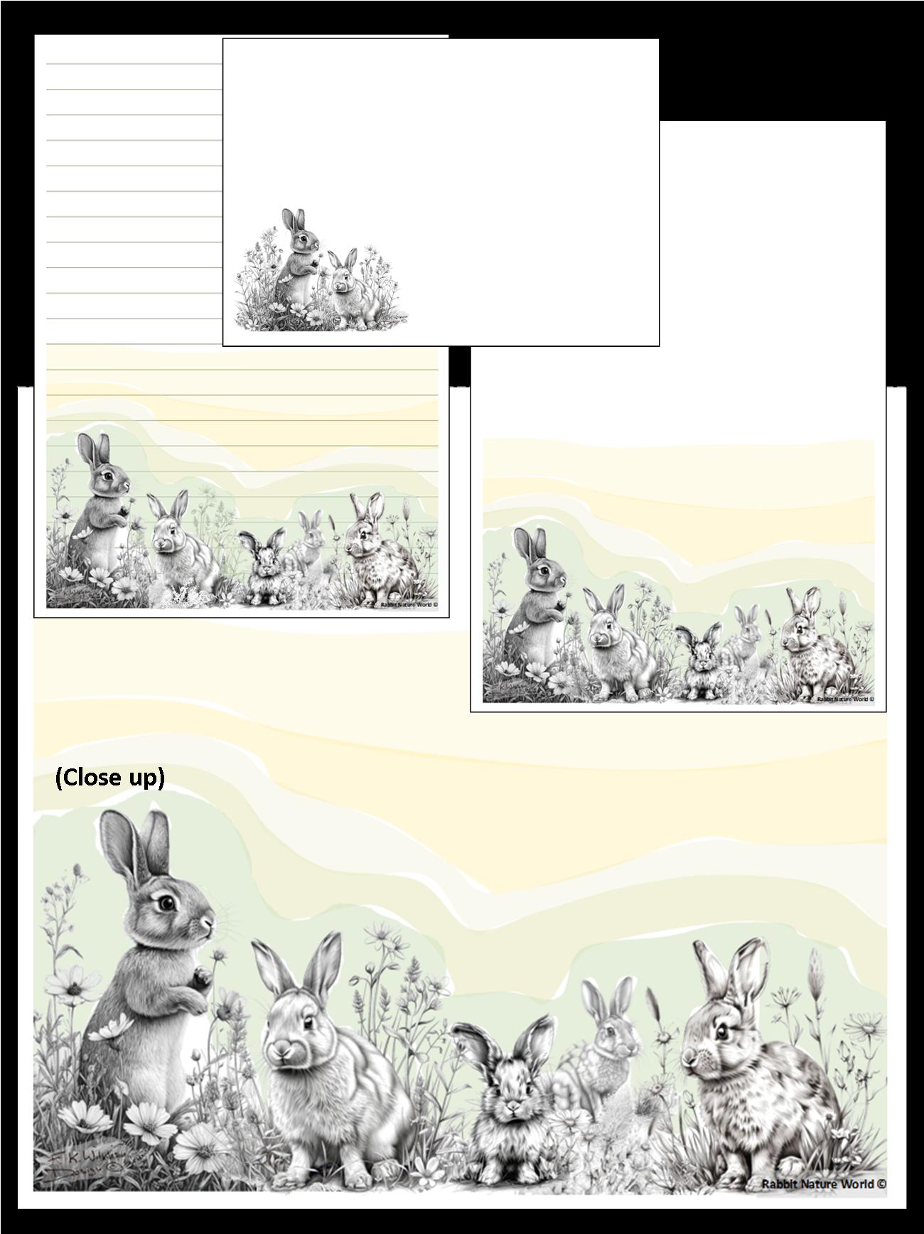 'A Rabbit Nature World' - Beautiful Writing Sets