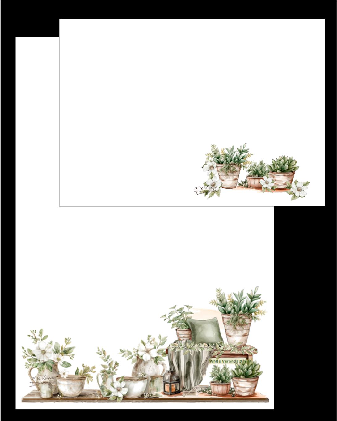 'White Veranda Day' - Beautiful Writing Sets