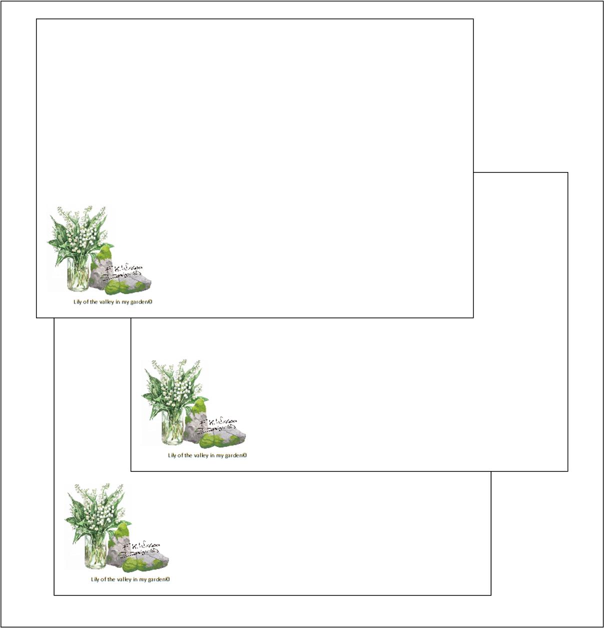 'Lily of the Valley in my Garden' - Beautiful Writing Sets