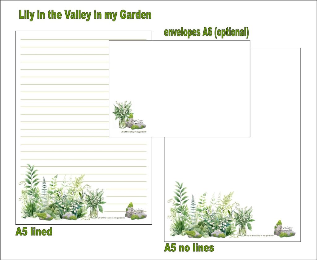 'Lily of the Valley in my Garden' - Beautiful Writing Sets