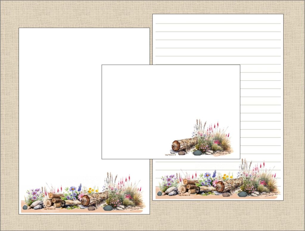 'Log Flowers' - Beautiful Writing Sets