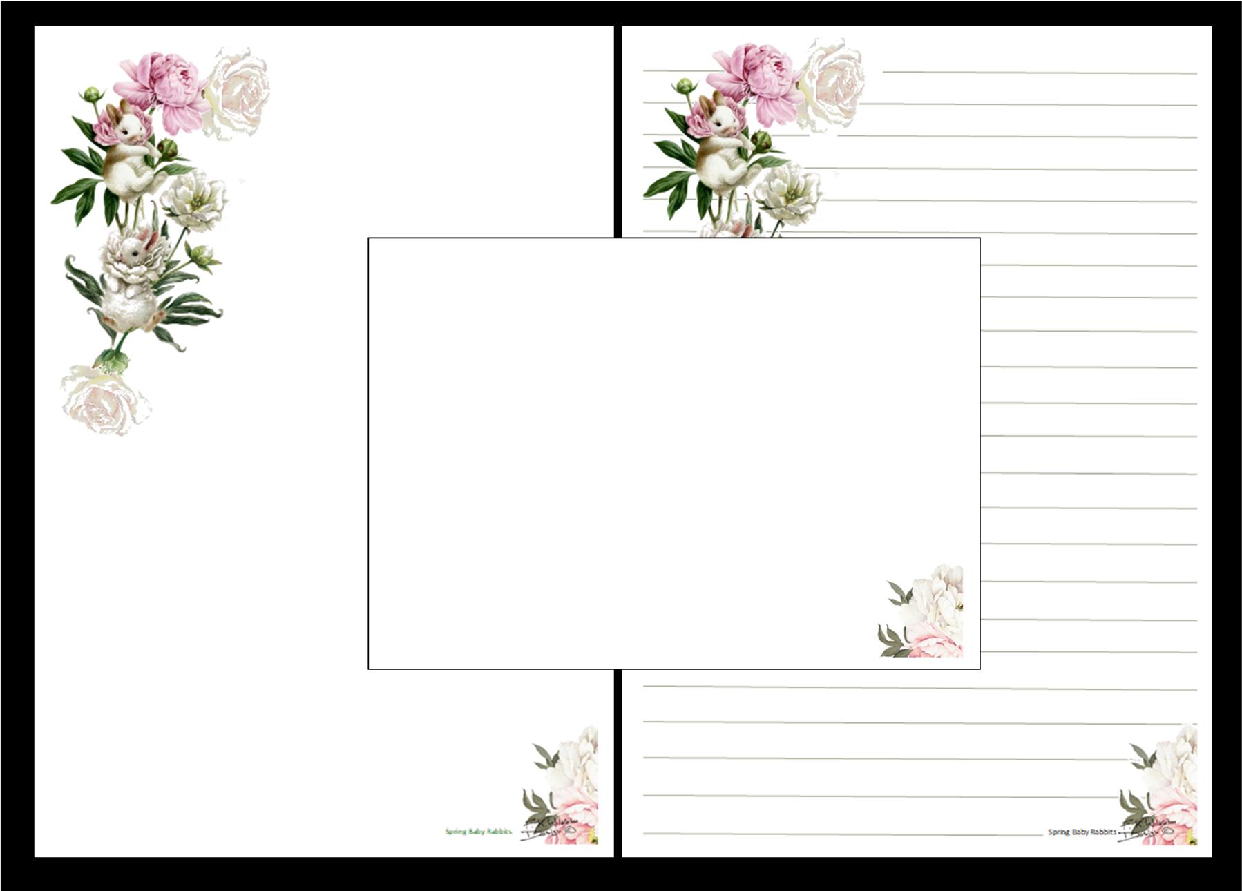 'Spring Baby Rabbit' - Beautiful Writing Sets