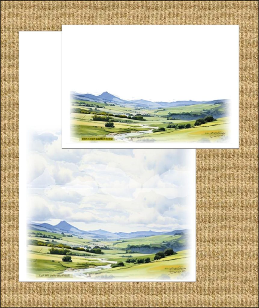 'Lyth Hill view Bayston Hill' - Beautiful Writing Sets