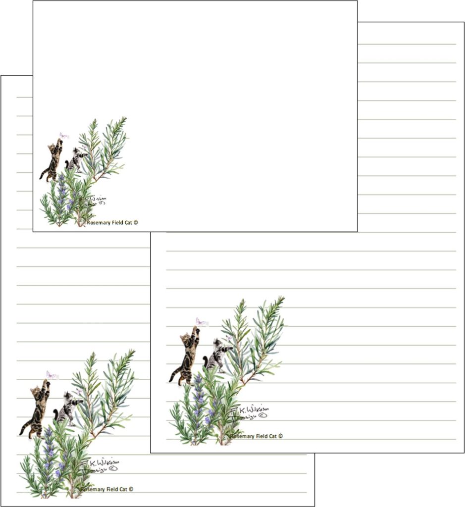 'Rosemary Field Cat' - Beautiful Writing Sets